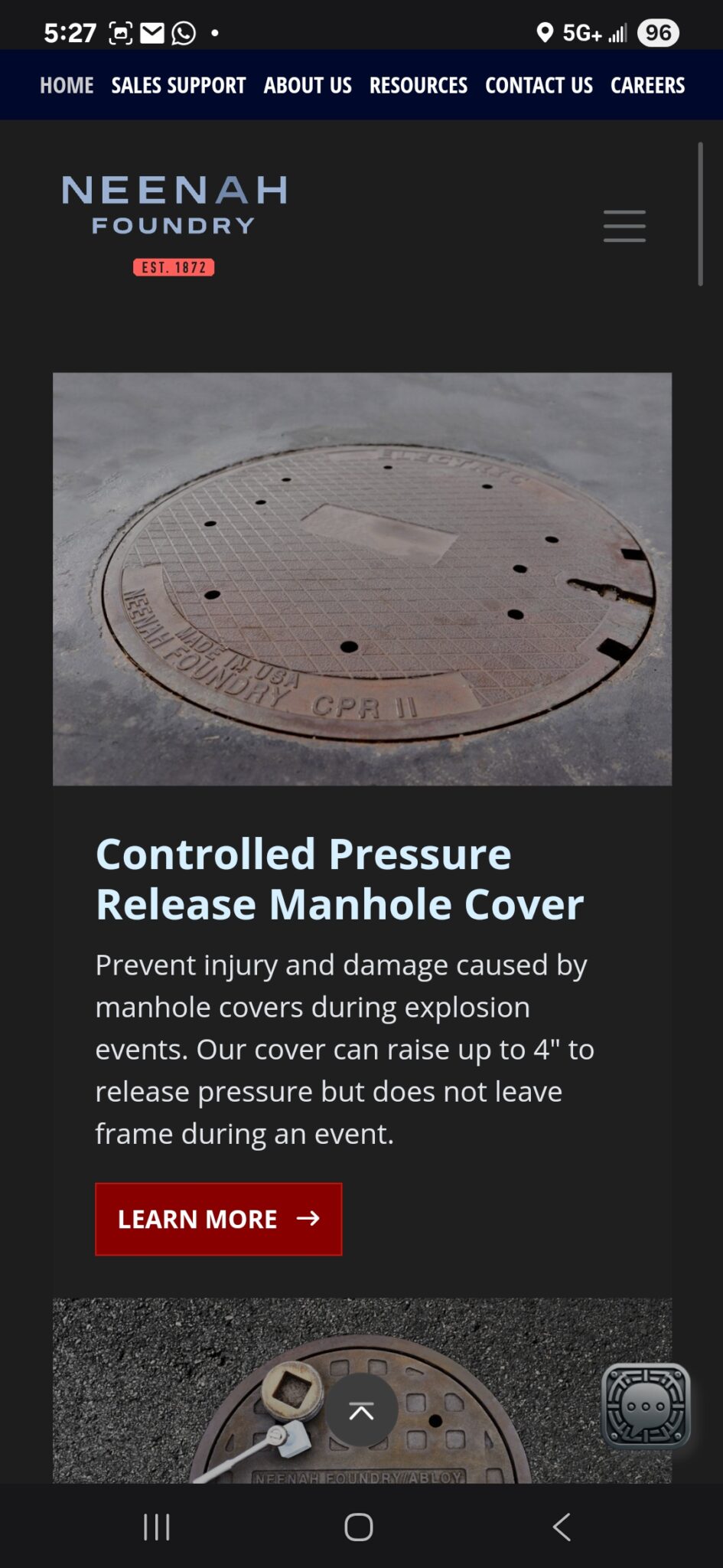 Controlled Pressure Release Manhole Cover - Coolest Thing Made in WI